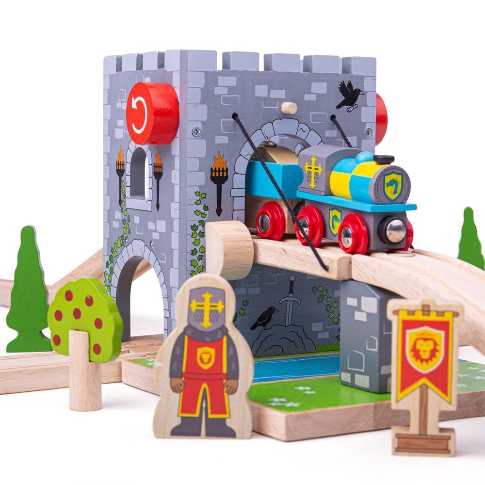 wooden trains Medieval Drawbridge