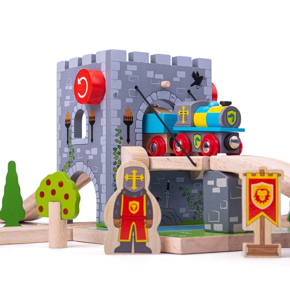 wooden trains Medieval Drawbridge