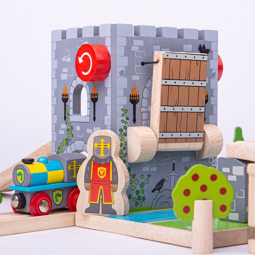 wooden trains Medieval Drawbridge