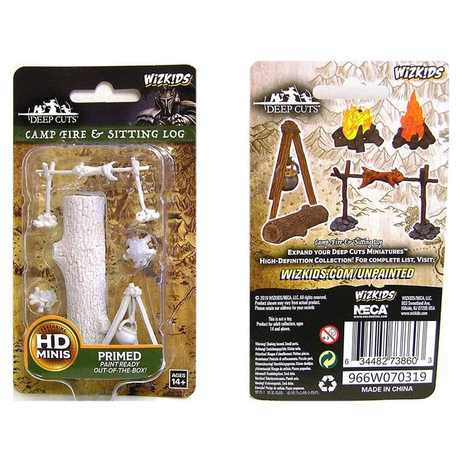 Wiz Kids Pathfinder Battles Deep Cuts Unpainted Camp Fire & Sitting Log