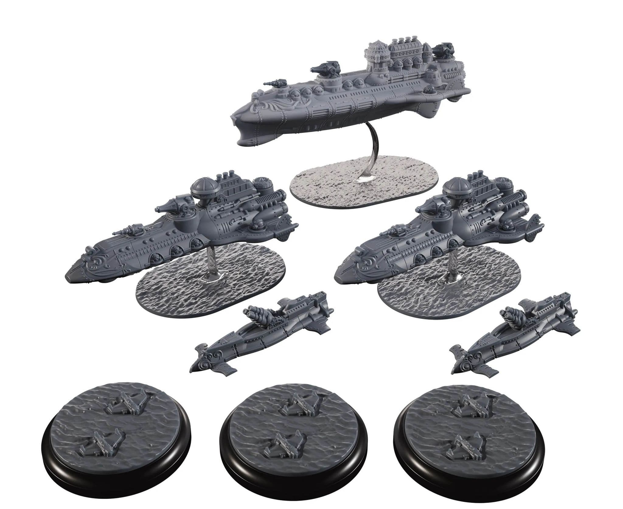 Dystopian Wars The Alliance Magenta Battlefleet Set