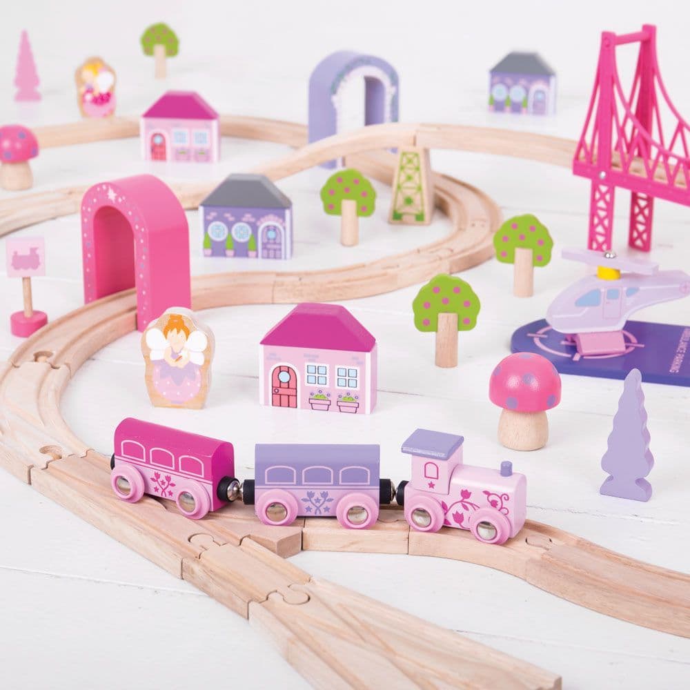 Wooden Trains Fairy Town Train Set